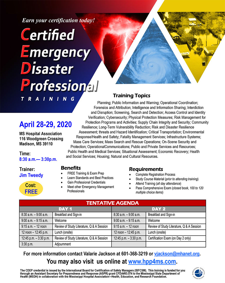 Certified Emergency Disaster Professional (CEDP)